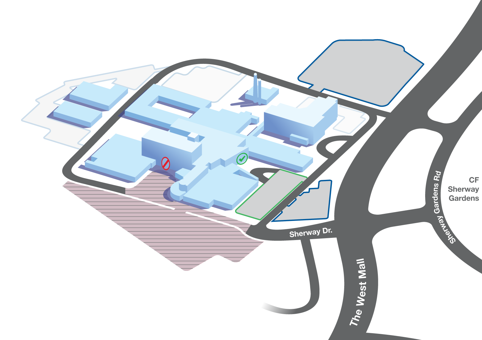 Queensway Health Centre - Parking Map
